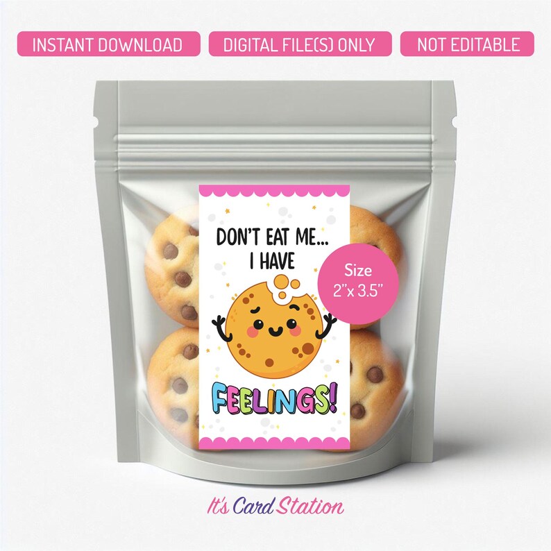 Funny Cookie Gift Tags – Pun Designs, Teacher & Birthday Treats ...