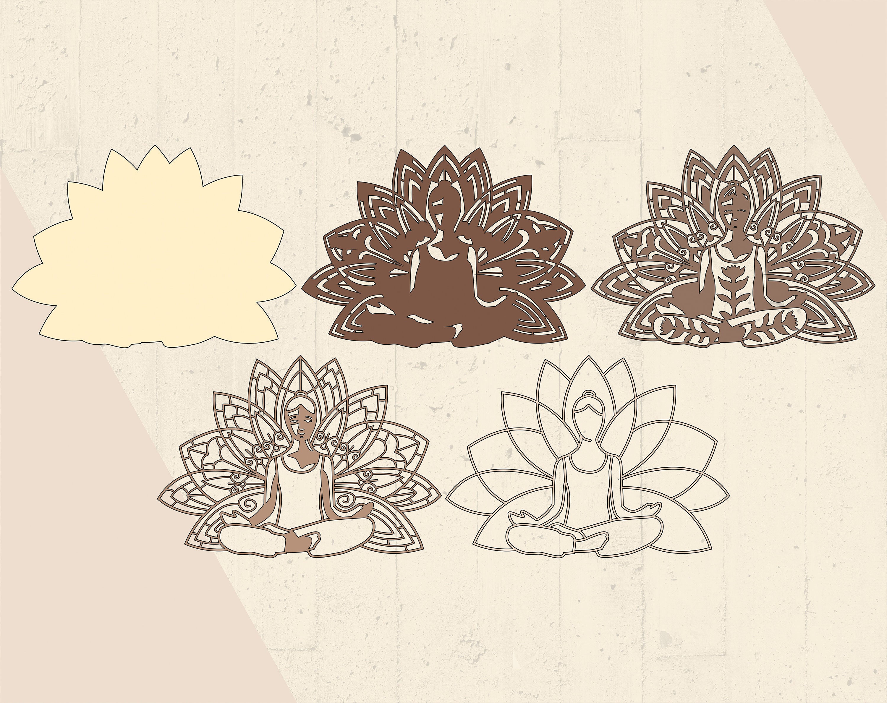Meditation 3D Layered SVG Laser Cut Digital Download Png Ai - Etsy