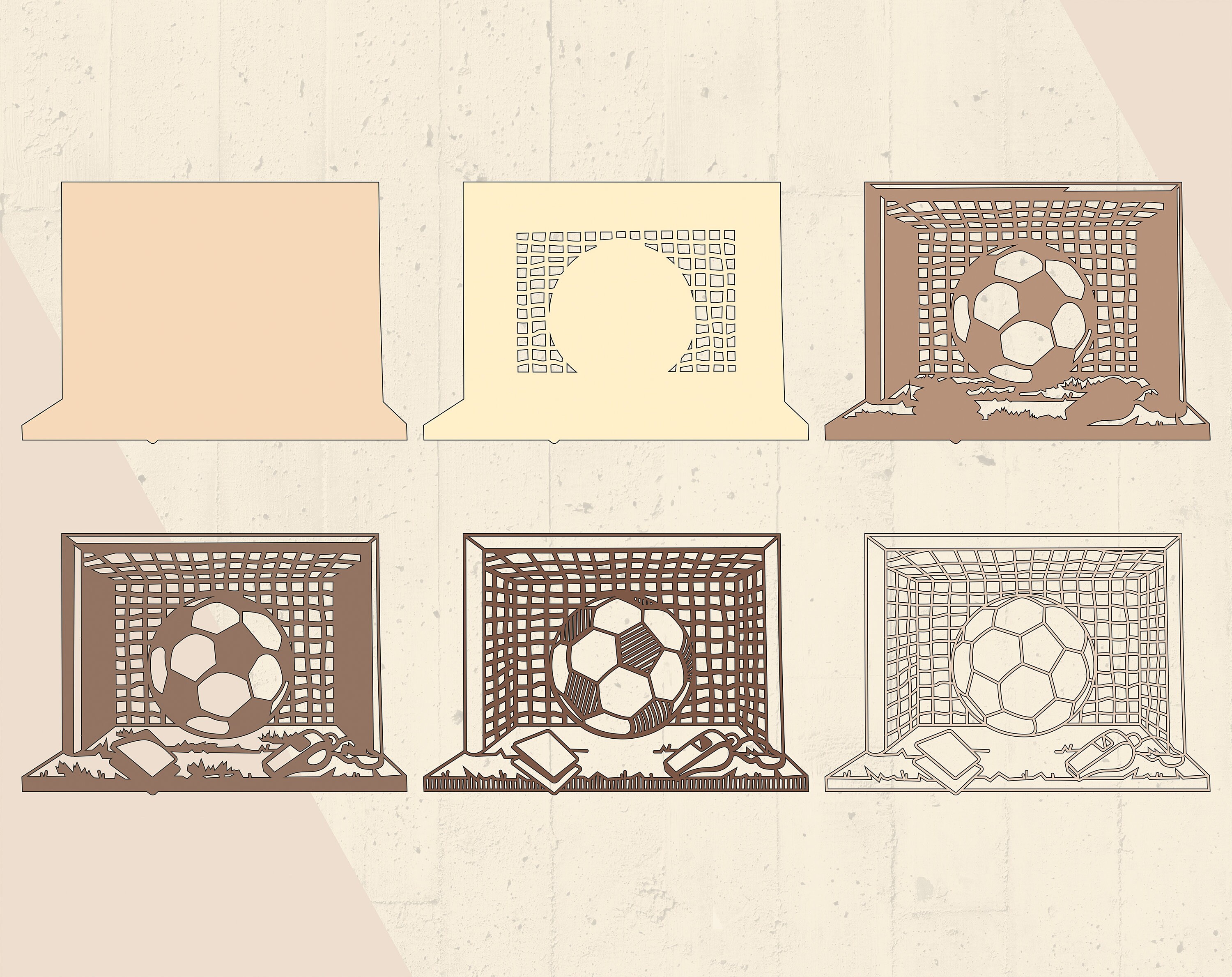 3D Football Layered SVG File Laser Cut Out Digital Download - Etsy
