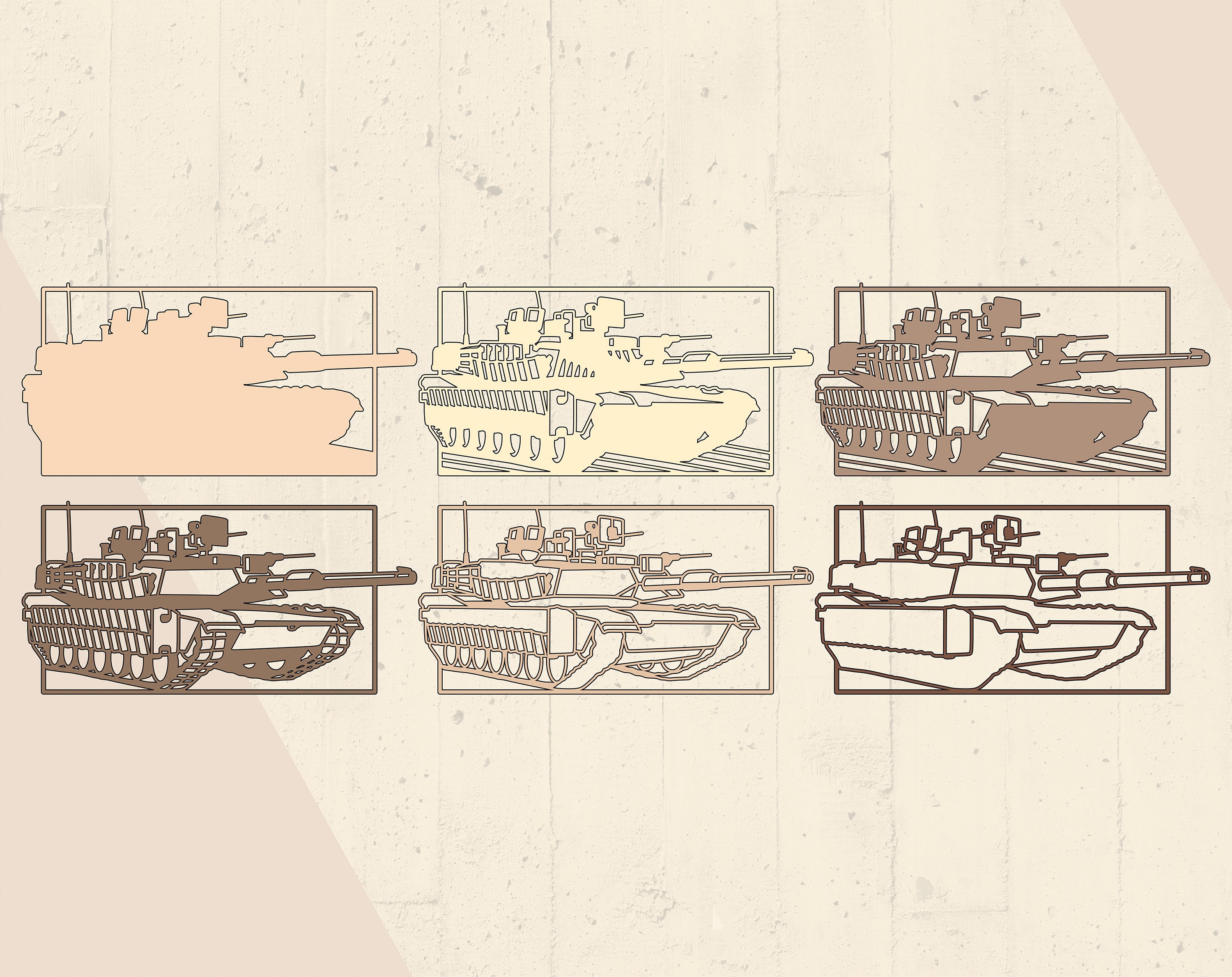 M1 Abrams Tank 3D Multilayer SVG File Laser Cutting Digital - Etsy