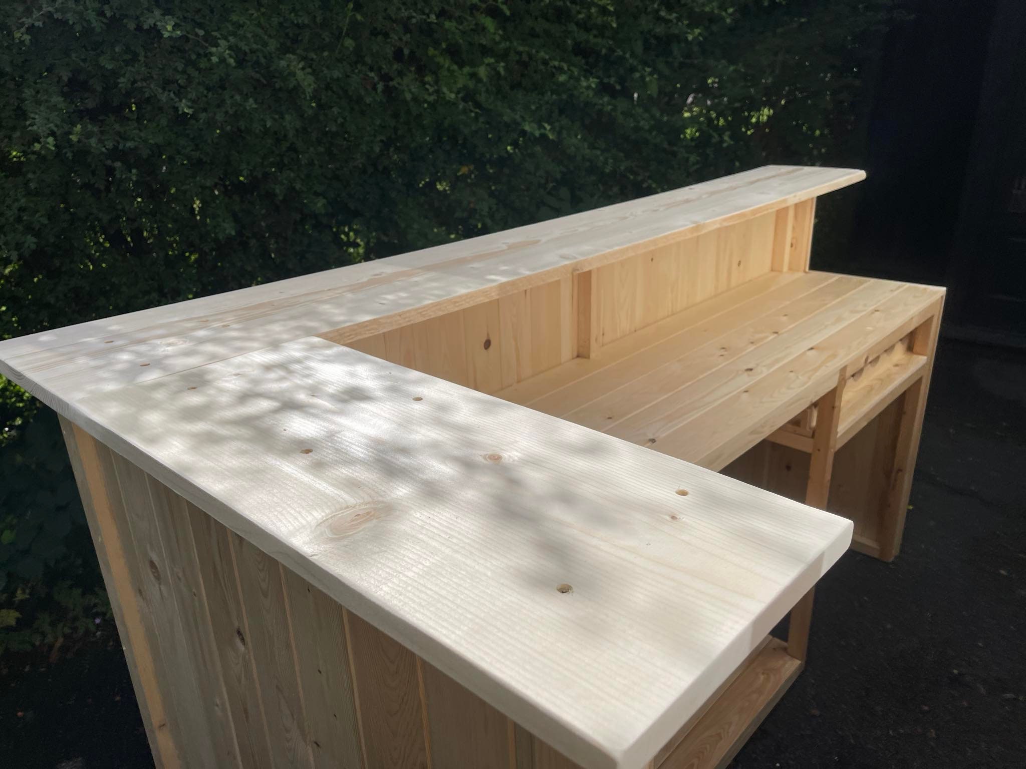 2 M Lenght L Shape Bar, Man Cave Bar, Summerhouse Bar , Wooden Solid ...