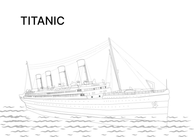 Titanic Coloring Page - Etsy