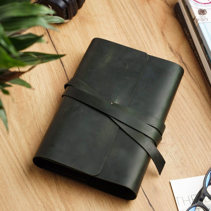 Leather Book Cover - Etsy