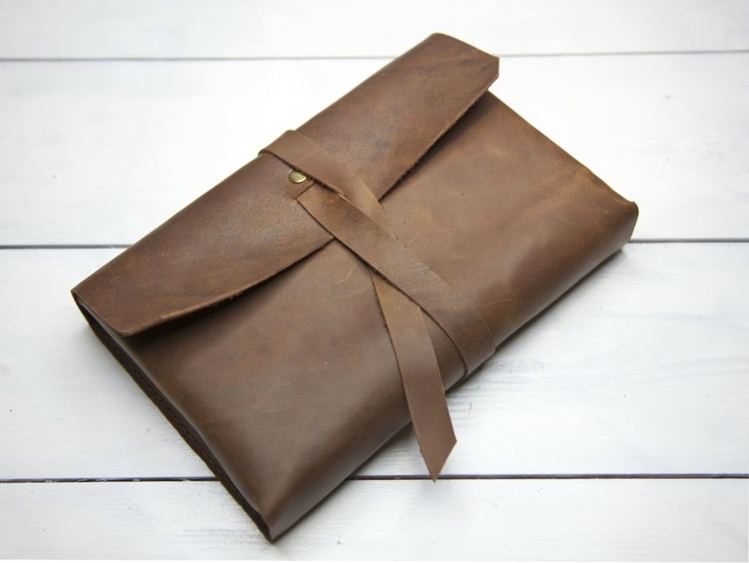 Custom Size Book Cover, Leather Book Cover, Leather Book Sleeve ...