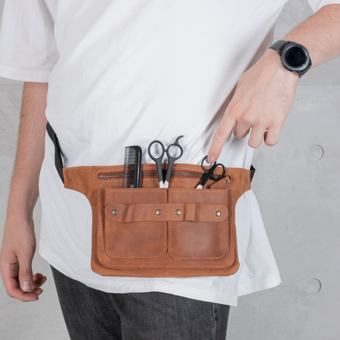 Custom Leather Barber Belt, Leather Hairdressing Belt, Barber Tool Belt ...