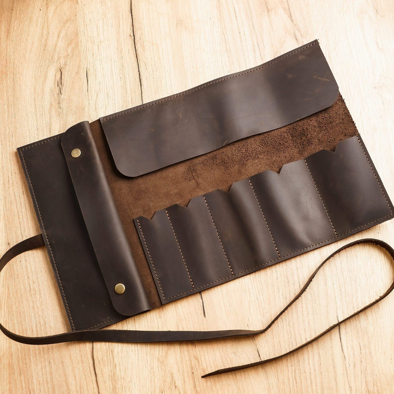 Small Tool Roll, Leather Tool Roll for Motorcycle, Gift for Motocycle ...