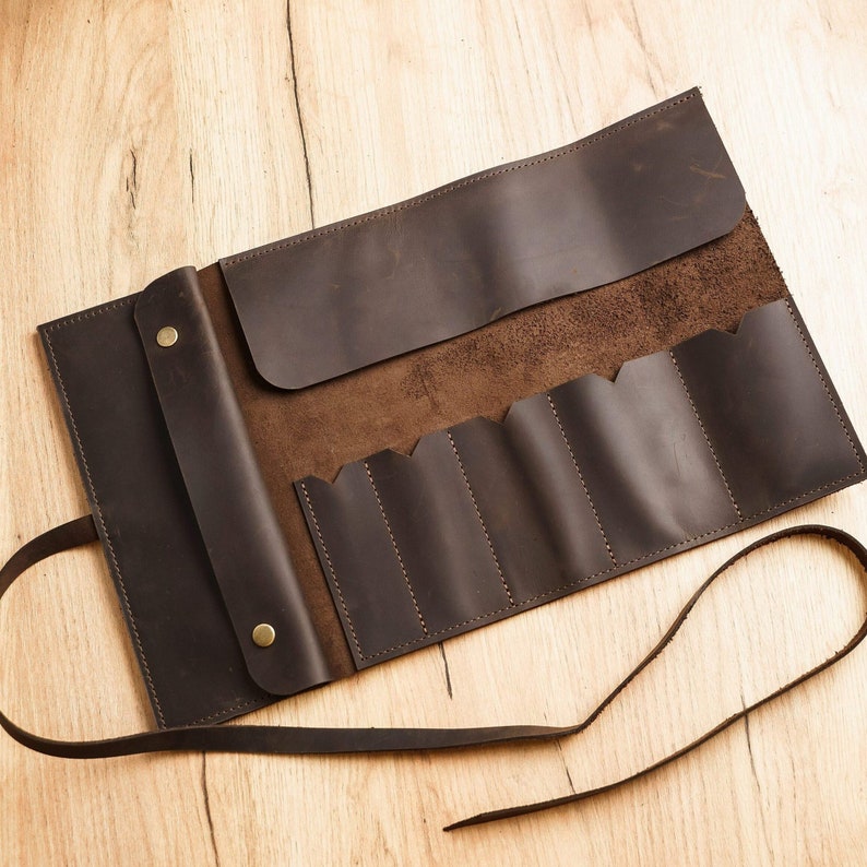 Small Tool Roll, Leather Tool Roll for Motorcycle, Gift for Motocycle ...