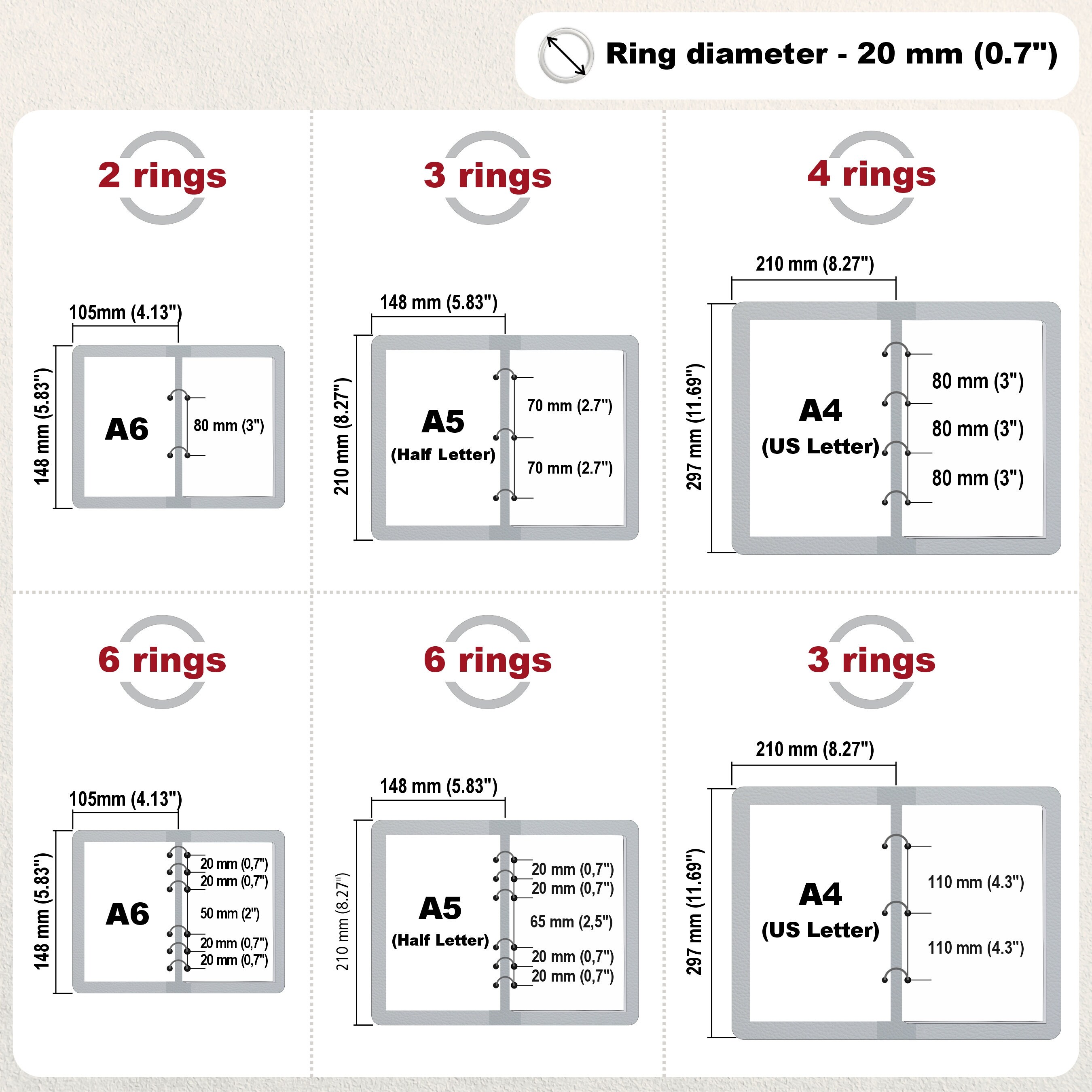 Handmade Binder, Leather Binder 4 Ring, Leather Binder Cover, Binder ...