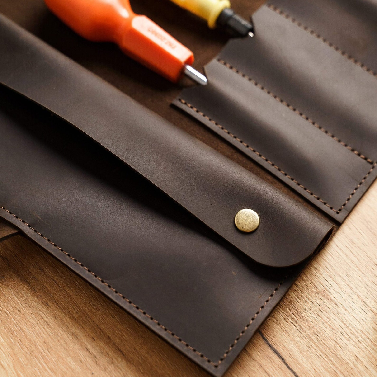 Small Tool Roll, Leather Tool Roll for Motorcycle, Gift for Motocycle ...