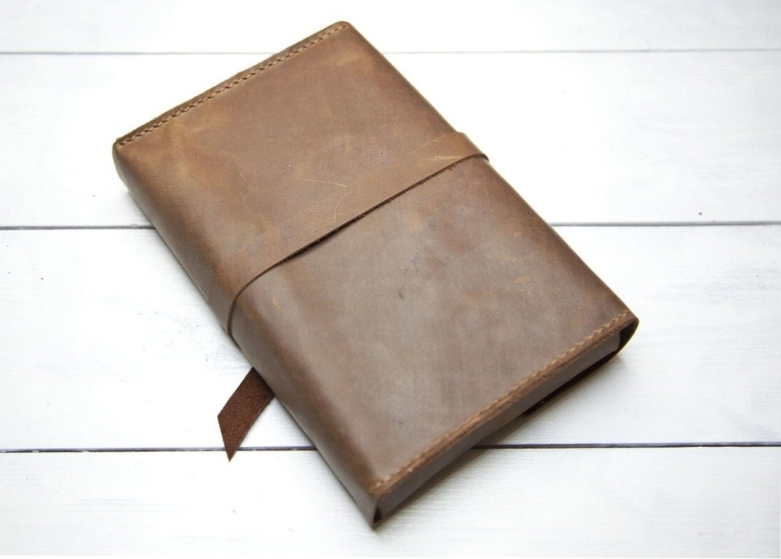 Custom Size Book Cover, Leather Book Cover, Leather Book Sleeve ...