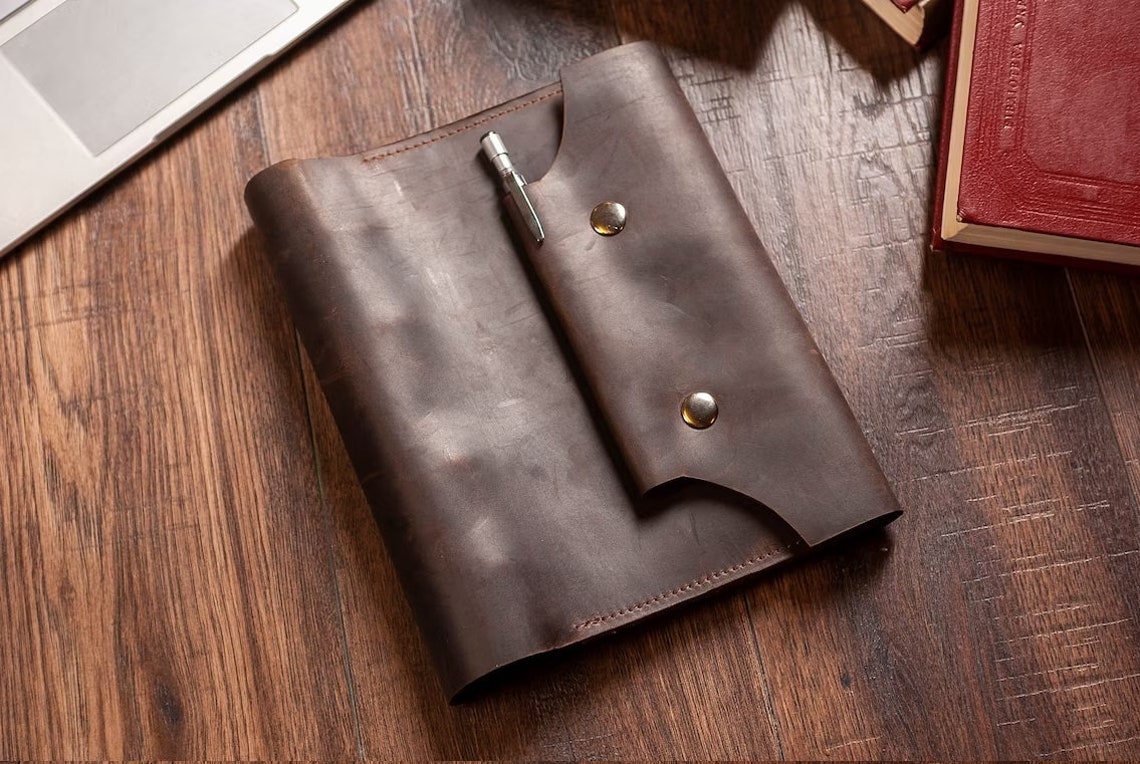 Handmade Binder, Leather Binder 4 Ring, Leather Binder Cover, Binder ...