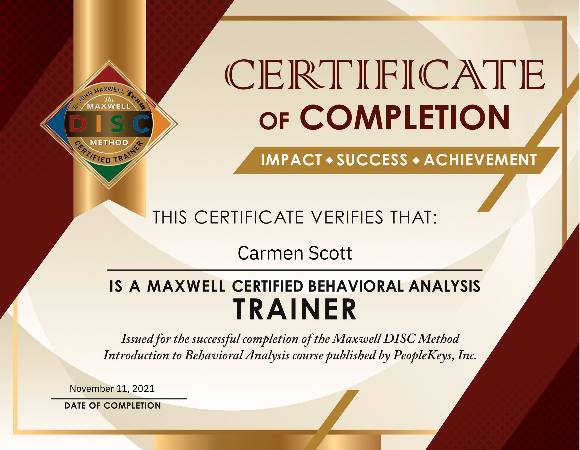 Maxwell Leadership DISC Assessment and One Hour Debrief for Personal ...