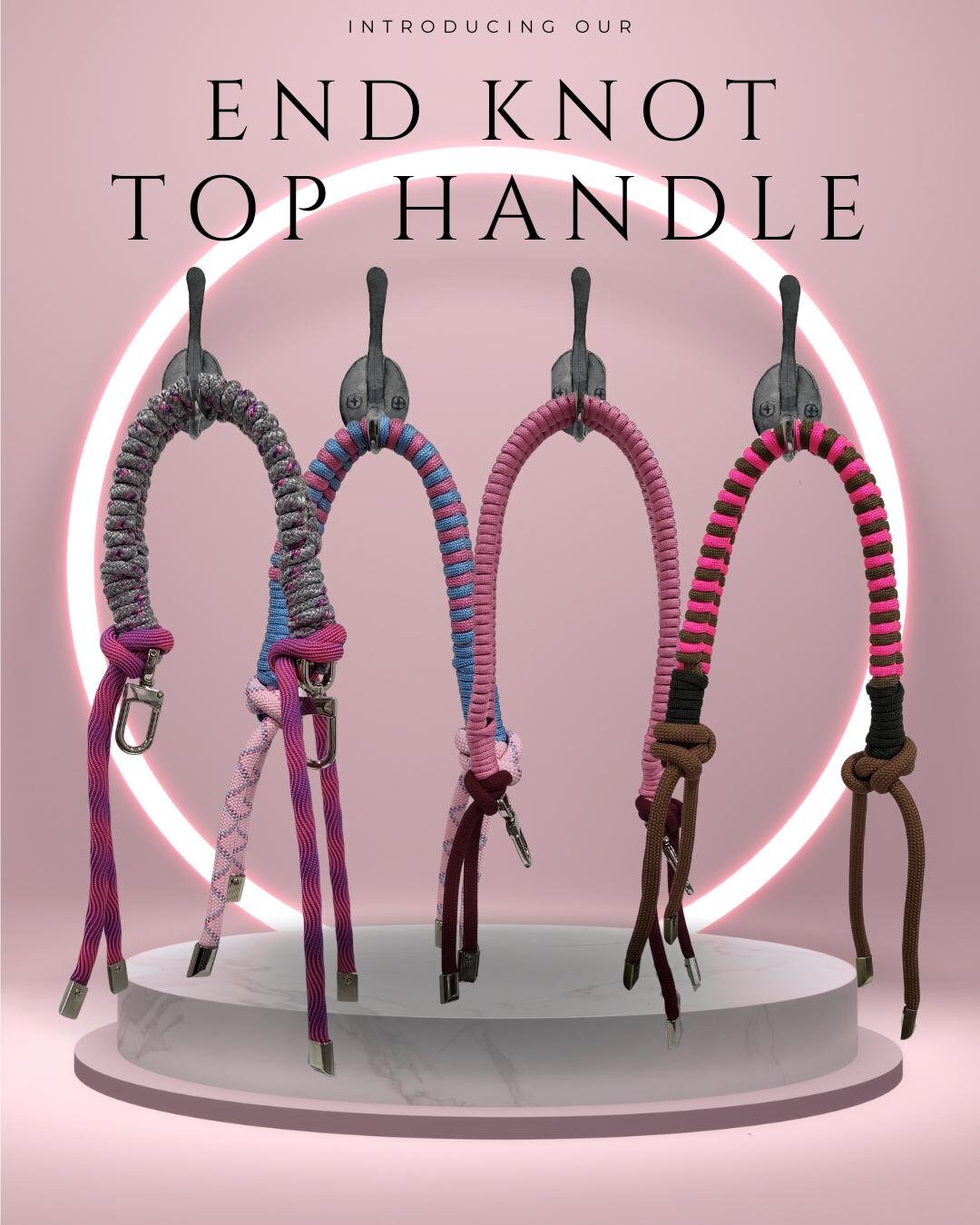 Perse Luxe Top Handle, Knotted Strap, Braided Lanyard, Shoulder Bag ...