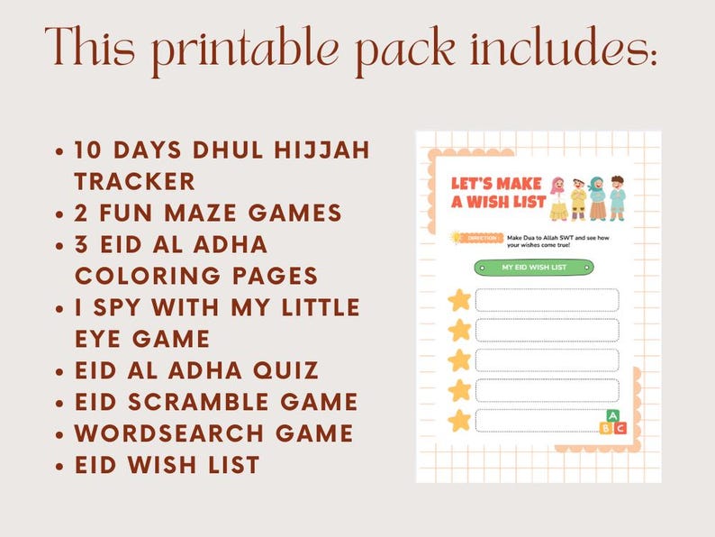 Eid Ul Adha Activity, Eid Activity Printable, Hajj Kids Activity, Eid ...