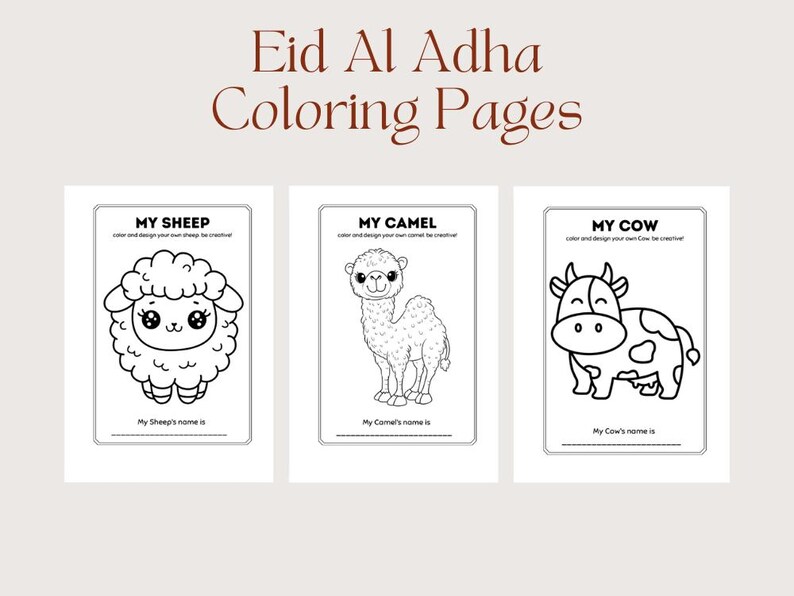 Eid Ul Adha Activity, Eid Activity Printable, Hajj Kids Activity, Eid ...