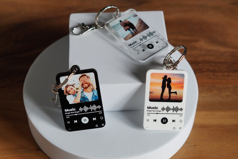 Spotify Keyring, Custom Music Song Keychain, Personalised Song Keyring ...