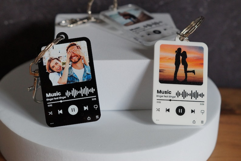Spotify Keyring, Custom Music Song Keychain, Personalised Song Keyring ...