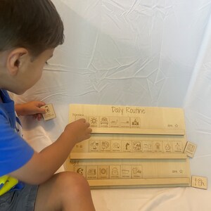 Daily Visual Schedule for Kids. Morning Bedtime Routine Chore Chart for ...