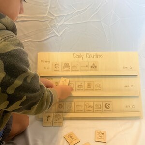 Daily Visual Schedule for Kids. Morning Bedtime Routine Chore Chart for ...