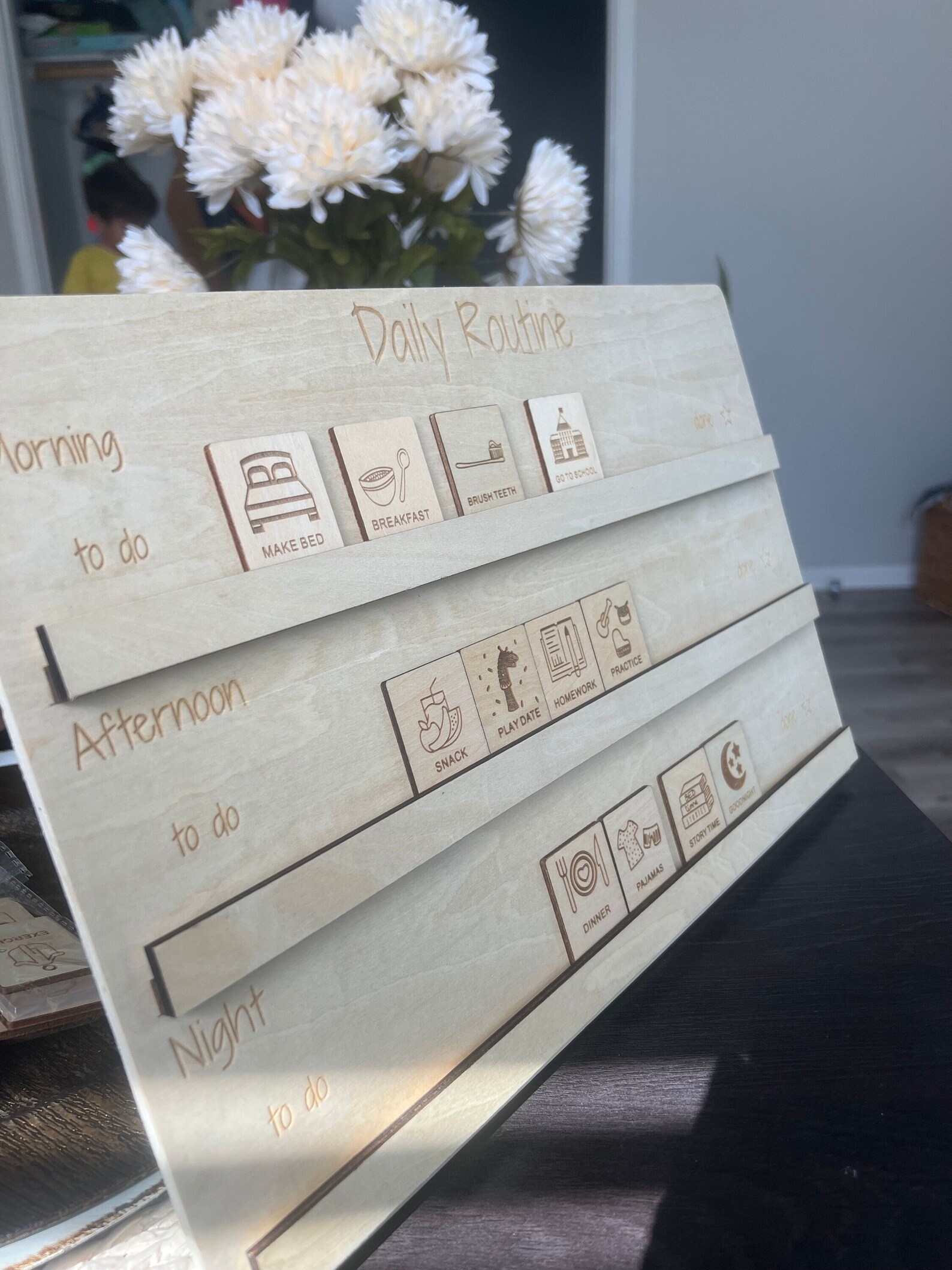 Daily Visual Schedule for Kids. Morning Bedtime Routine Chore Chart for ...