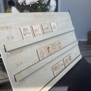 Daily Visual Schedule for Kids. Morning Bedtime Routine Chore Chart for ...