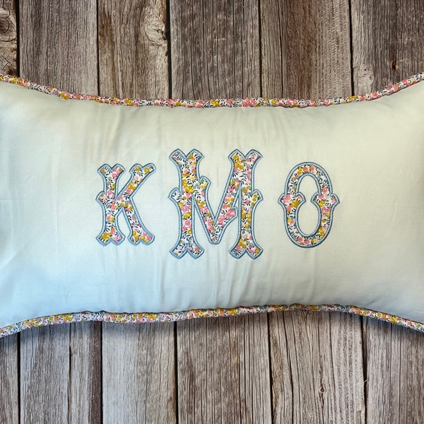 Applique Monogram Pillow - Etsy