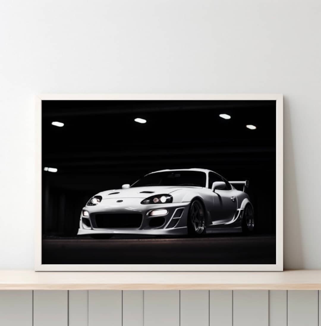 Toyota Supra, Painting Digital Poster Download, Car Canvas, Car ...