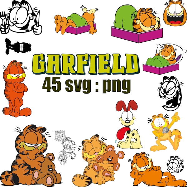 Garfield Cliparts - Etsy