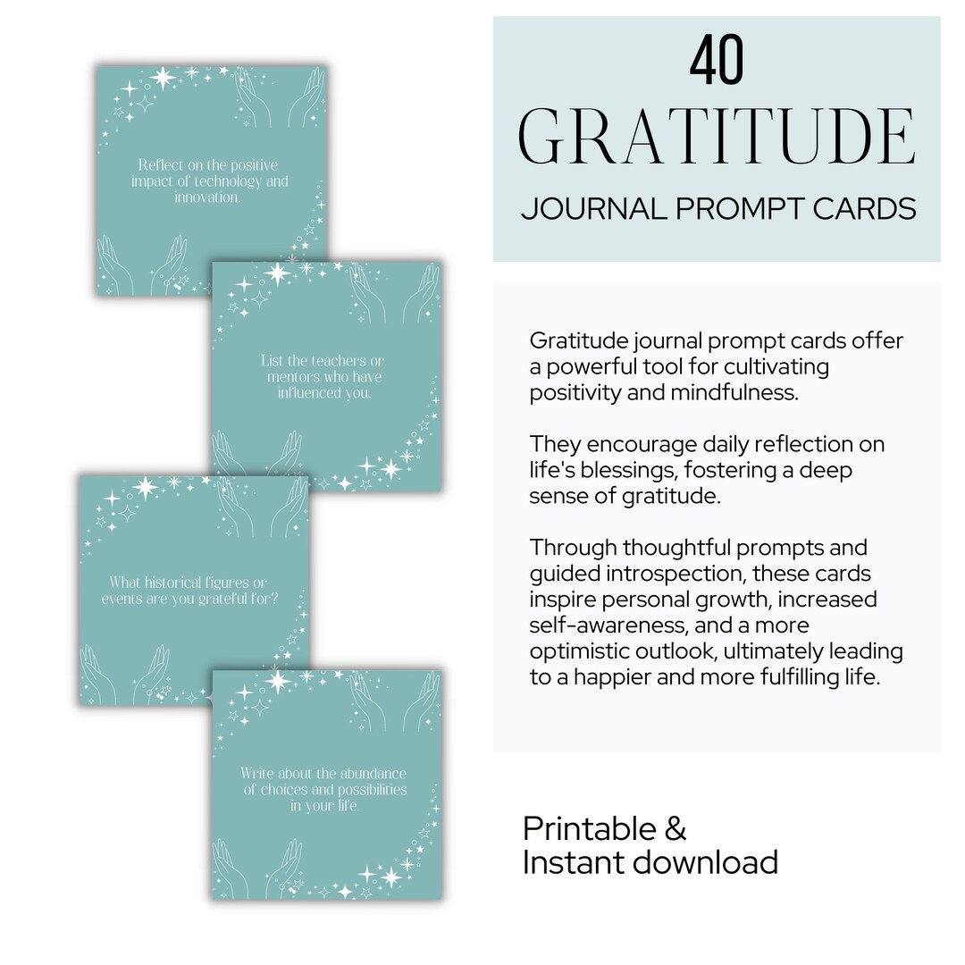 Gratitude Journal Prompts Gratitude Journaling Daily - Etsy