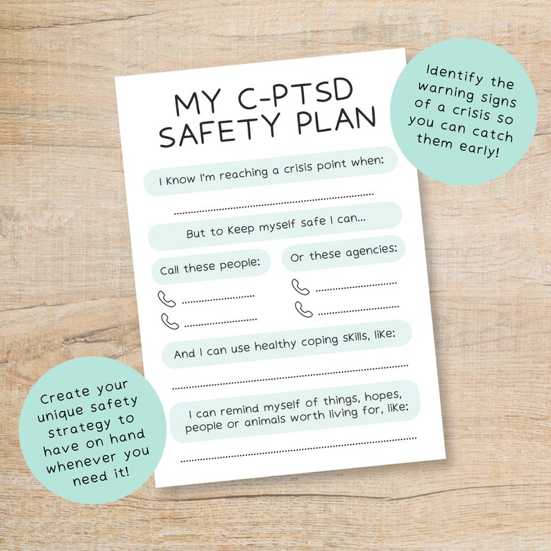 C-PTSD Mental Health Safety Plan, Printable Digital Download - Etsy ...