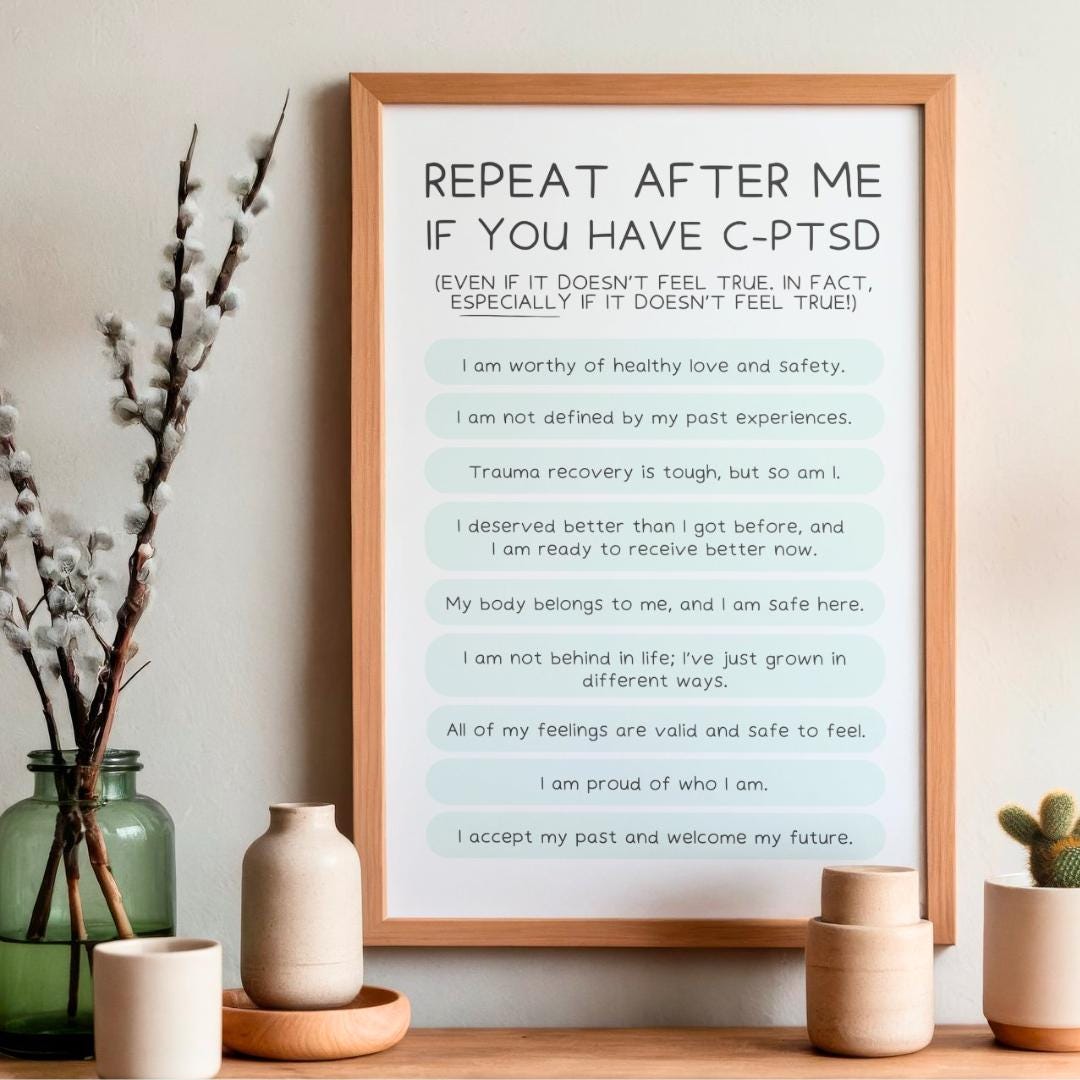 C-PTSD Affirmations A4 Poster, Printable Digital Download - Etsy