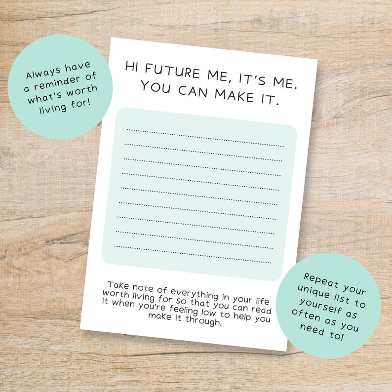 C-PTSD Mental Health Safety Plan, Printable Digital Download - Etsy