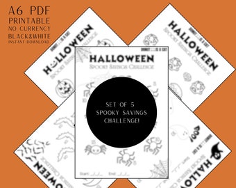 Spooky Savings Challenge Printable, Mini Halloween Savings Challenge ...