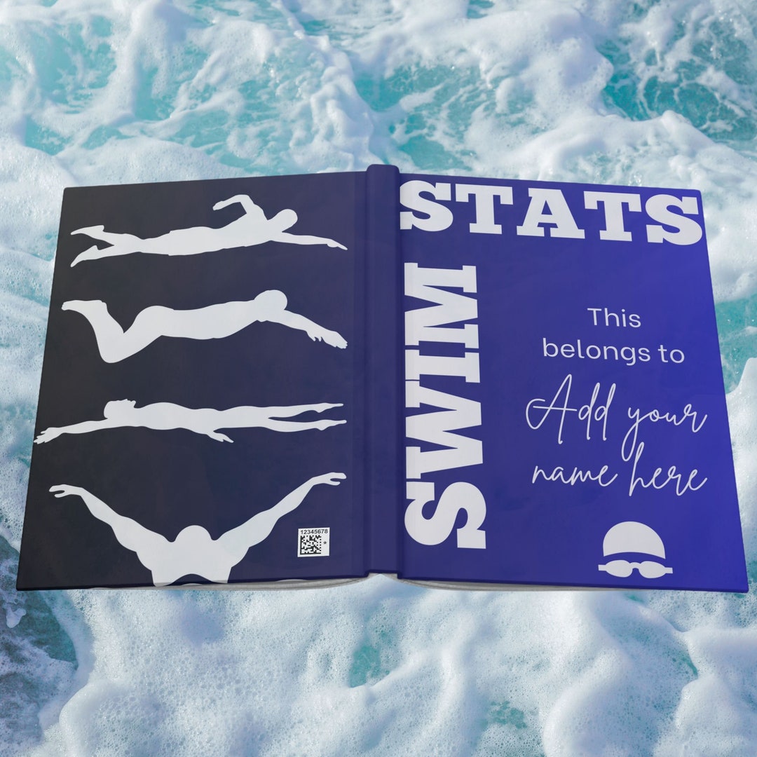 Personalized Swim Stats Hardcover Journal,personalized Swim Stats ...