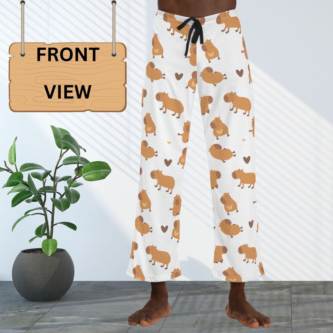 Mens Pajama Pants Cute Capybara's,mens Pyjama Pants,novelty Pajama ...