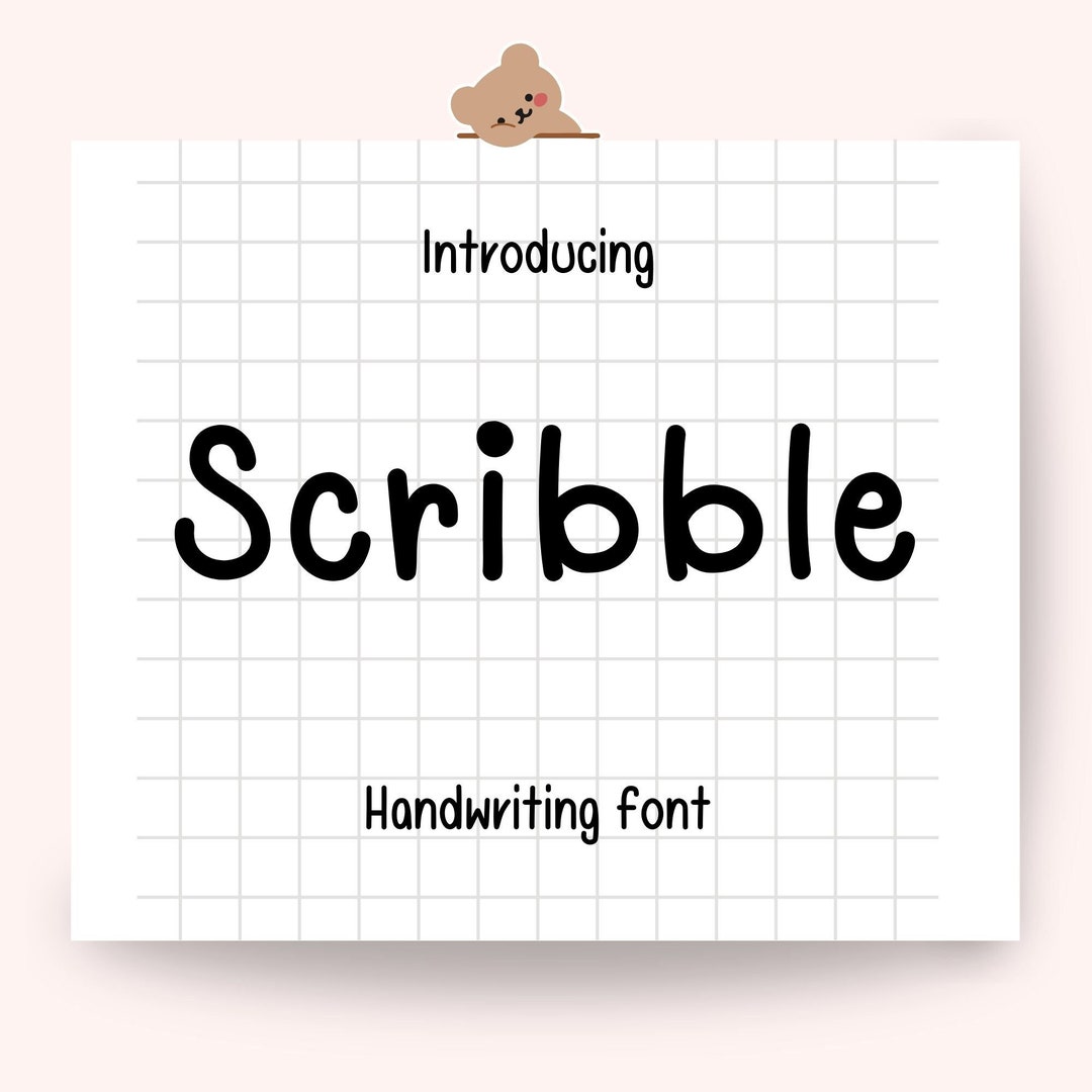 Scribble Font – Quirky Handwriting Script (OTF, TTF) - Etsy