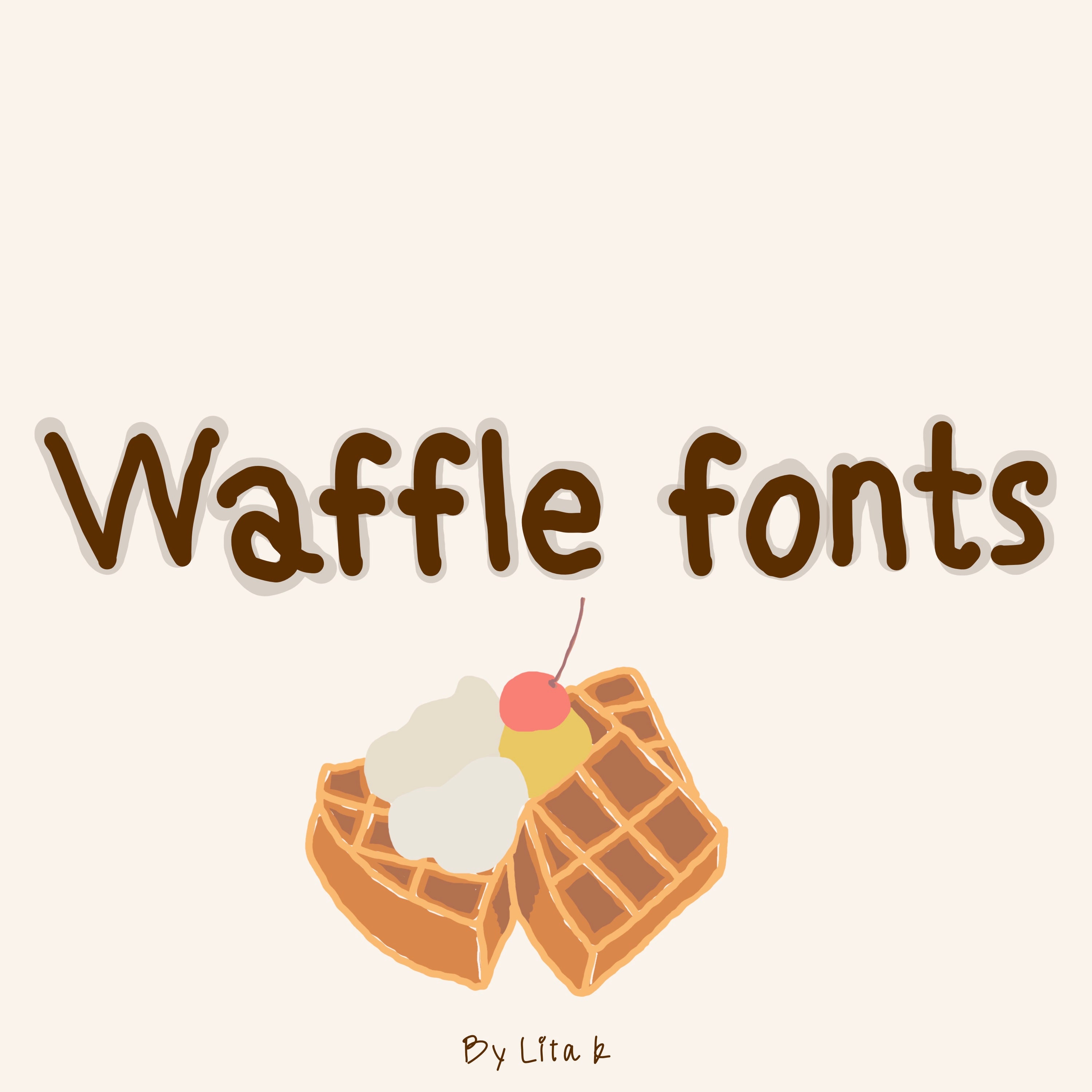 Waffle Fonts Handwriting font for Goodnotes Font for - Etsy