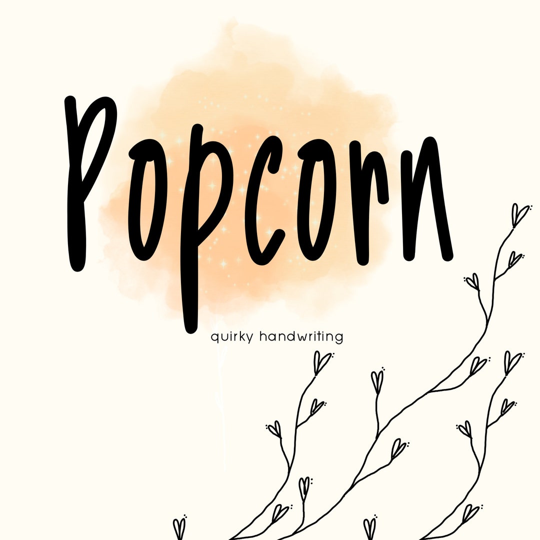 Popcorn Font for Handwriting Fonts ,font for Goodnotes, Font for ...