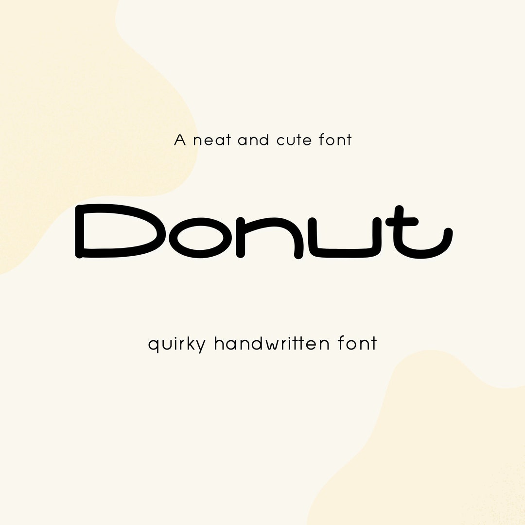 Donut Font for Handwriting Fonts ,font for Goodnotes, Font for ...