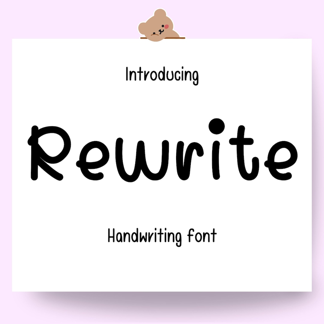 Rewrite Font – Handwritten Script (OTF, TTF) - Etsy