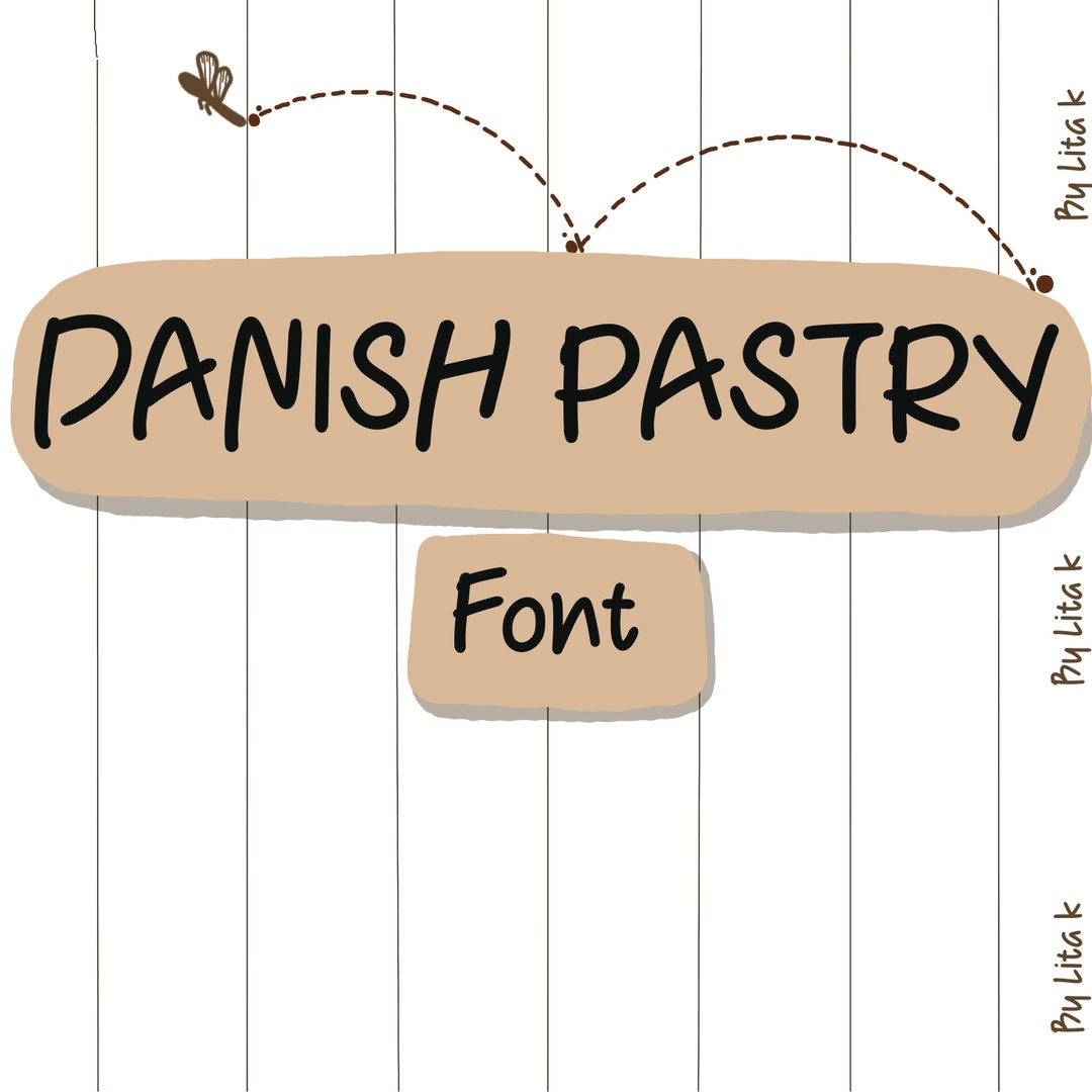 Danish Pastry Font- Beautiful Script Font,handwriting Fonts,font for ...