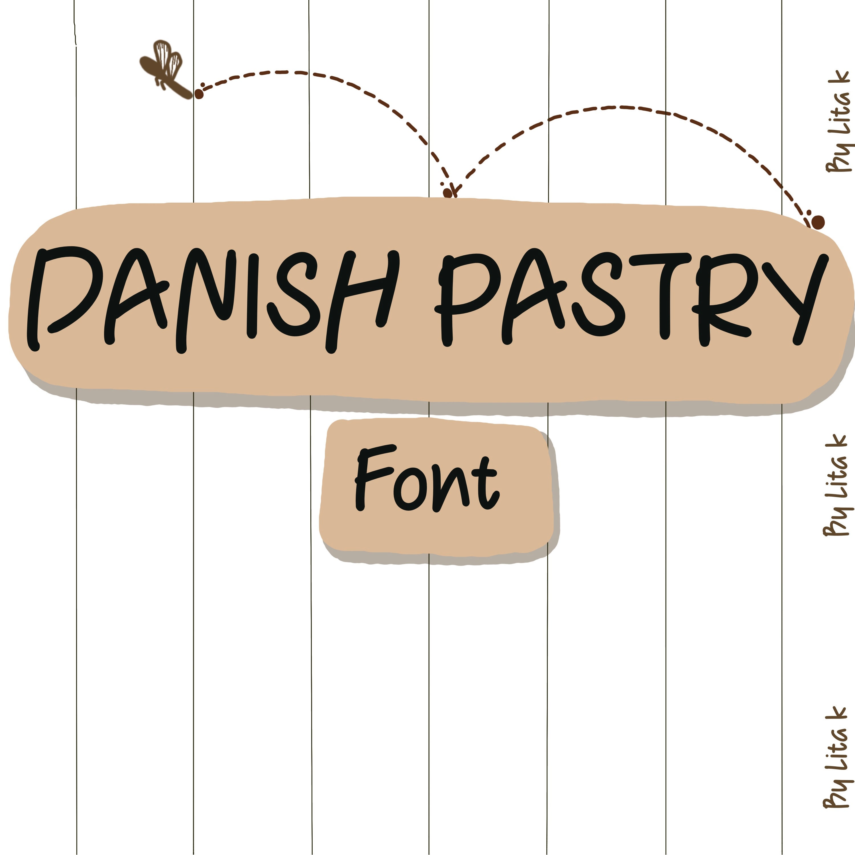 Danish Pastry Font- Beautiful Script Font,handwriting Fonts,font for ...