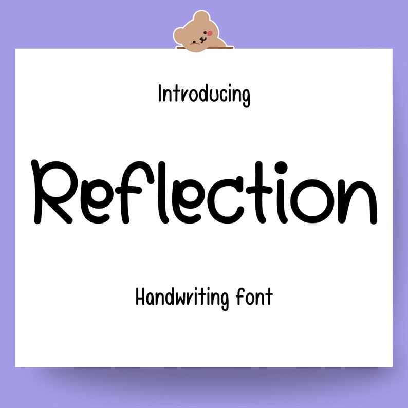Reflection Font Handwriting Font, ,student Font ,font for Goodnote,font ...