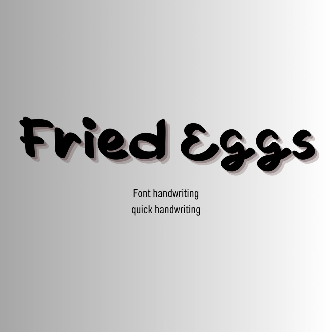Fried Eggs Font - for Handwriting Fonts ,font for Goodnotes, Font for ...