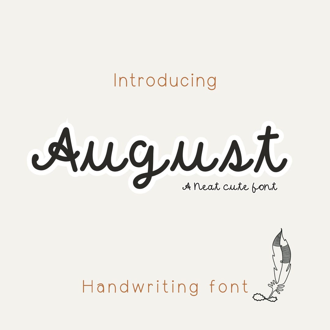 August Font - Handwriting Font Student Font Simple Font Cricut Fonts ...
