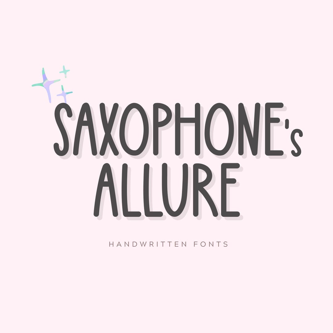 Minimalist Handwriting Font: Saxophone Allure - Digital Planning (OTF ...