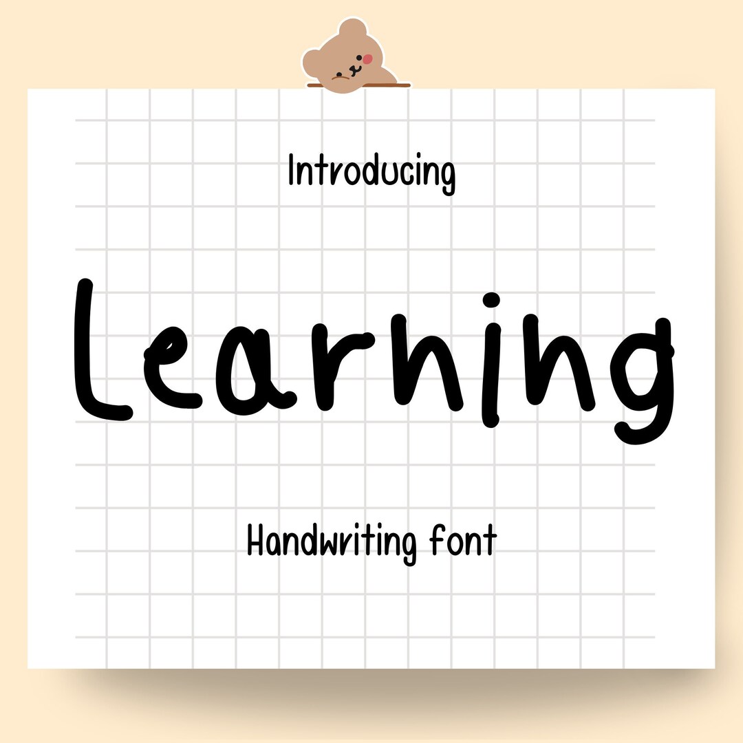 Learning Font Handwriting Font, ,student Font ,font for Goodnote, Font ...