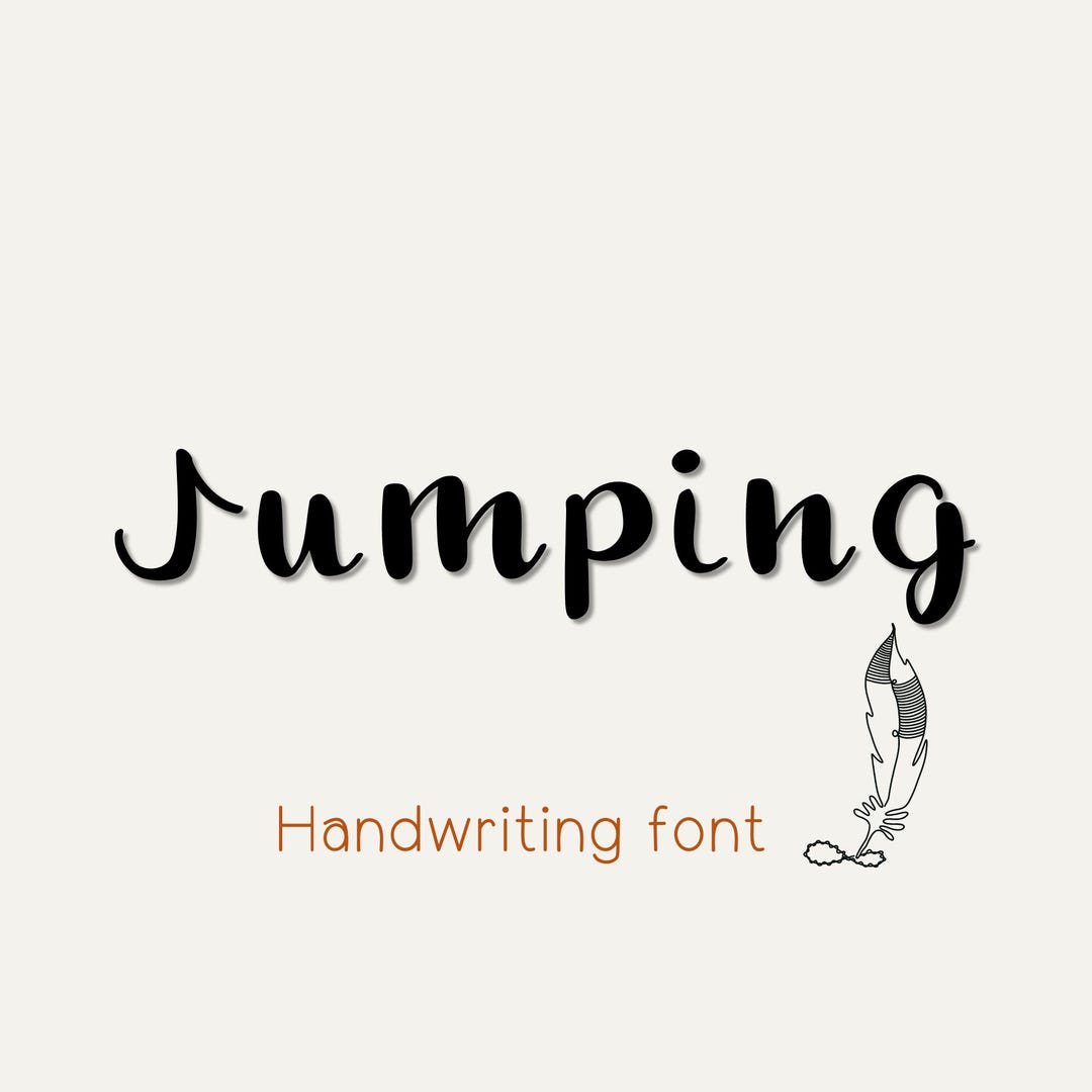 Jumping Font- Handwriting Font ,font for Goodnote,simple Font ,cricut ...