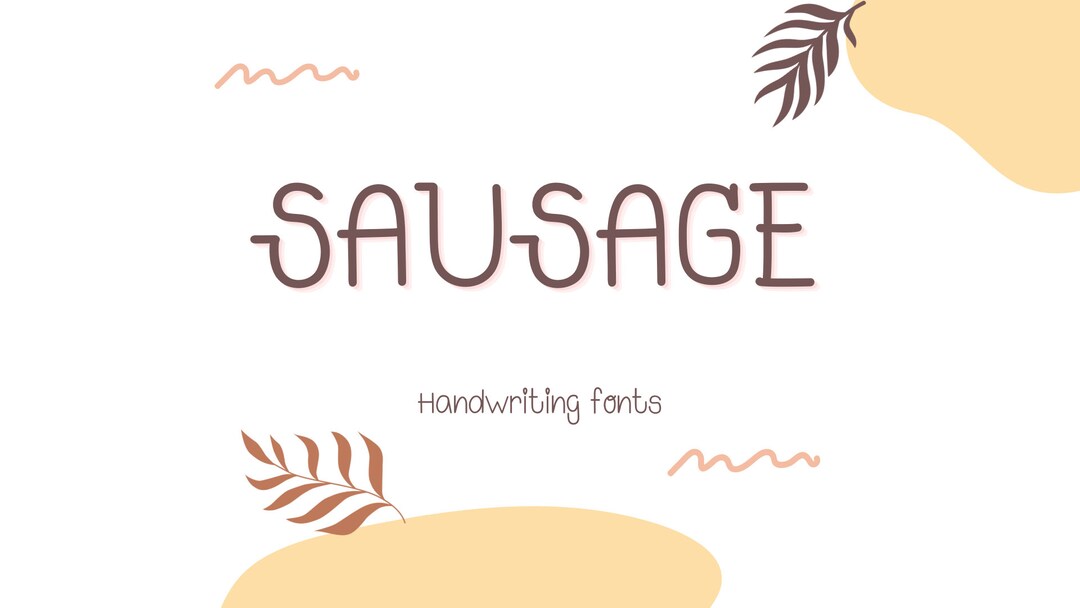 Sausage Font - Handwriting Font (OTF, TTF) - Etsy