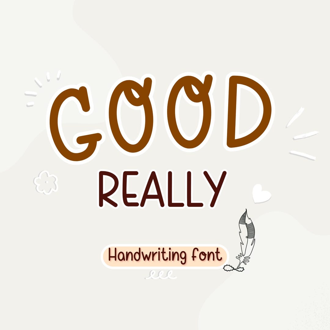 GOOD REALLY Font Handwriting Font, ,student Font ,font for Goodnote ...